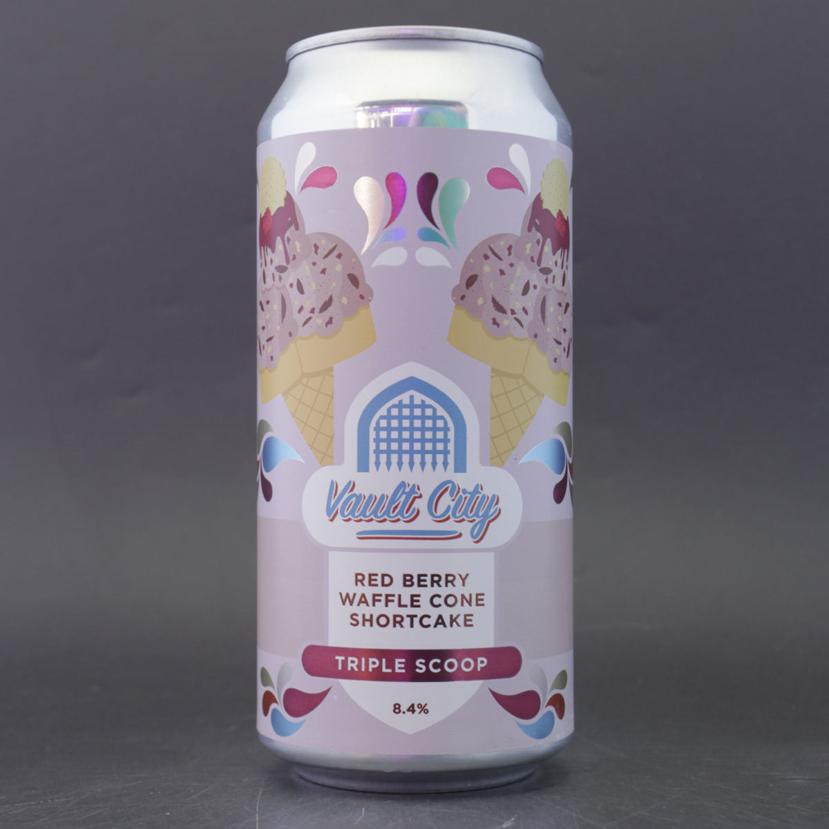 Vault City - Red Berry Waffle Cone Shortcake Triple Scoop - 8.4% (440m ...