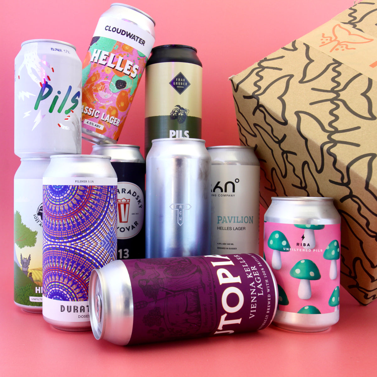 Ghost Whale Lager Beer Selection Box | Premium craft beer subscription.